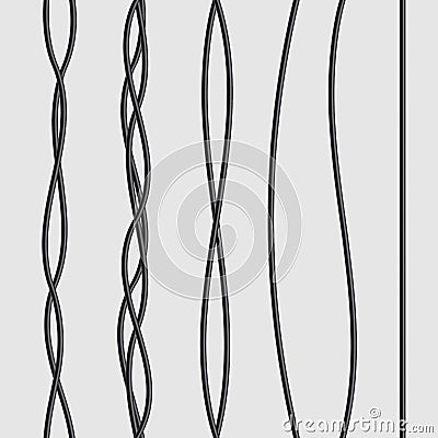 Creative Vector Illustration Of Realistic Electrical Wires Flexible ...