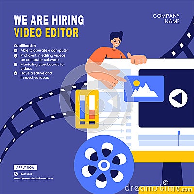 Creative Video Editing Software Illustration For Social Media Posts In ...
