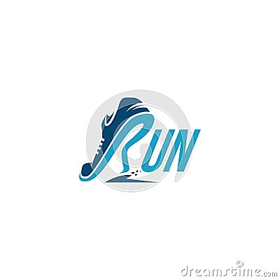Creative Wordmark Logo, R For Run Logo / Running Logo Vector Template ...