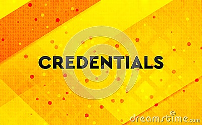 Credentials Abstract Digital Banner Yellow Background Stock Image ...