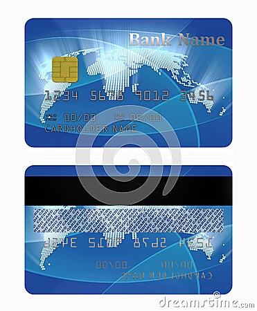 Credit Card Front And Back Side Stock Images - Image: 16800394