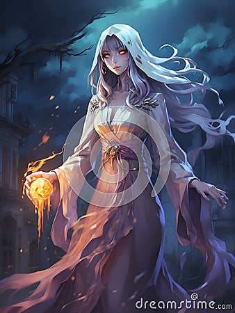 Creepy Banshee Illustration Spine-chilling Banshee Digital Art ...