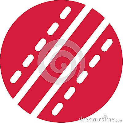 Cricket Ball Symbol Vector Illustration | CartoonDealer.com #85851408