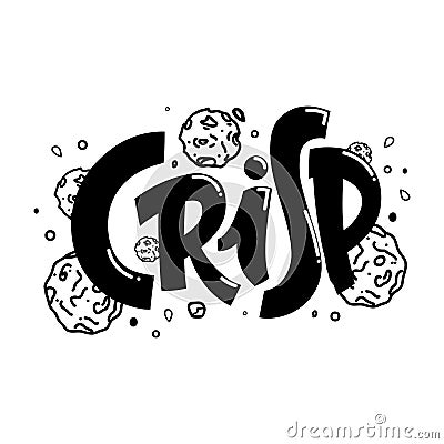 Crisp Hand Drawn Logo Black And White Cartoon Vector | CartoonDealer ...