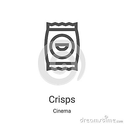 Crisps Icon Vector From Cinema Collection. Thin Line Crisps Outline ...