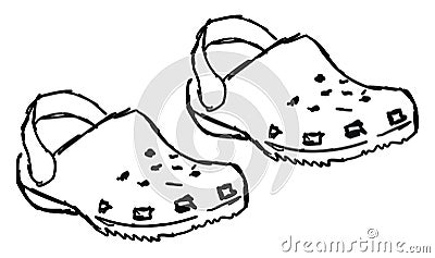 Crocs Sketch, Illustration, Vector | CartoonDealer.com #192635275