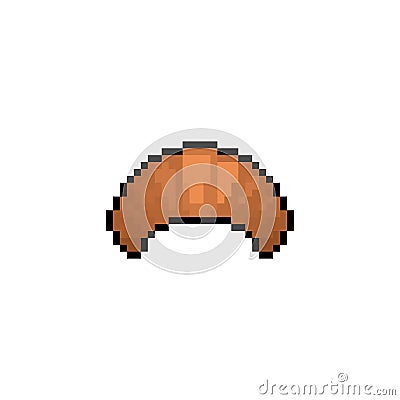 Croissant Pixel Art. 8 Bit Bagel Pixelated Vector Illustration ...