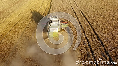 Crops are Cut and Collected from the Fields As Seen from Above Stock ...