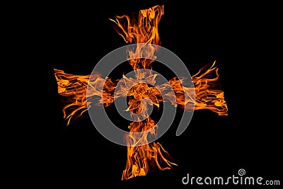 Cross on fire stock photo. Image of bible, calvary, hell - 22529120