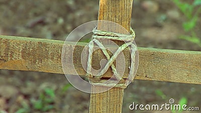 Cross in the Ground stock video. Video of shape, rope - 49748095