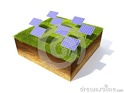 Cross Section Of Ground With Grass Royalty-Free Stock Photography ...