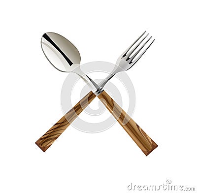 Cross Spoon And Fork Stock Images - Image: 2613354