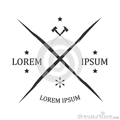 Crossed Weapons. Vector Illustration Decorative Design | CartoonDealer ...