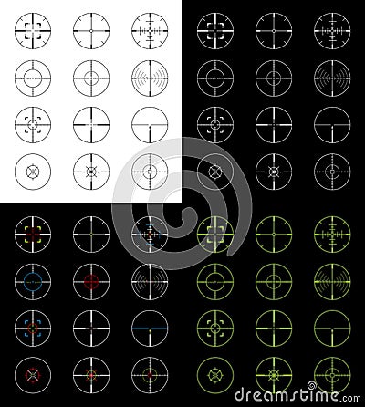 Crosshairs Set Royalty Free Stock Images - Image: 22595769