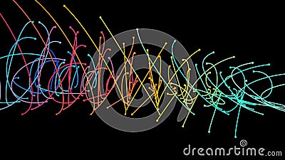 Crossing Light Beams. Energy Flow Laser Lines. Neon Plexus Knots ...