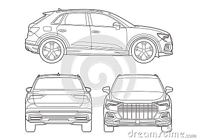 Outline Drawing Of The Crossover Vector Illustration | CartoonDealer ...