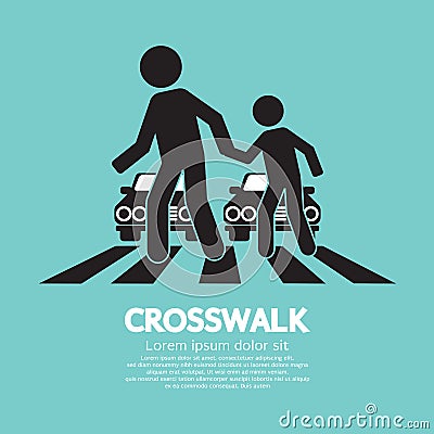Crosswalk Graphic Sign Vector Illustration | CartoonDealer.com #42317650