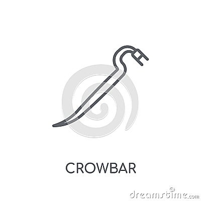 Crowbar Linear Icon. Modern Outline Crowbar Logo Concept On Whit ...