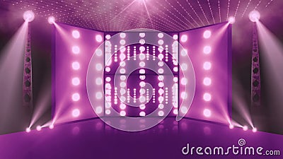 Crowd Concert Stage 3d Light Purple Stock Video - Video of live ...