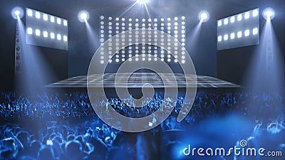 Crowd Concert stage light stock video. Video of active - 57061875