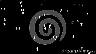 Crowd of People in Form of a Key Stock Video - Video of lock, success ...