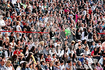 Crowd Of People At The Stadium Editorial Stock Image - Image: 14485704