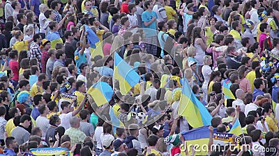 Crowd of Shouting People on the Demonstration or Sporting Event Stock ...