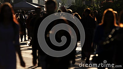 Crowded Streets of the City Stock Footage - Video of modern, outdoors ...
