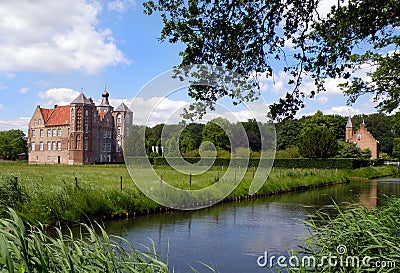 Dutch Landscape- Castle Croy - Laarbeek Stock Photo - Image of ...