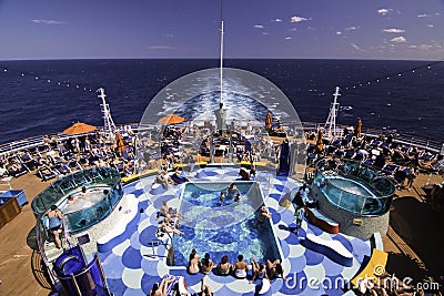 Carnival Dream Cruise Ship - Pool Party Fun Editorial Photography ...