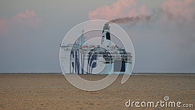 A Cruise Ship Sailing Off the Coast of Sicily, Italy Stock Footage ...