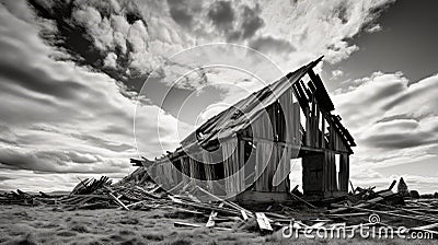 Crumbling Old Timber Frame Royalty-Free Illustration | CartoonDealer ...