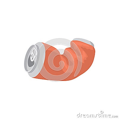 Crumpled Soda Or Beer Can Icon, Cartoon Style Vector Illustration ...