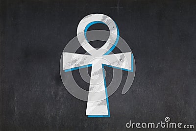 Crux Ansata Symbol Drawn On A Blackboard Royalty-Free Stock Photo ...
