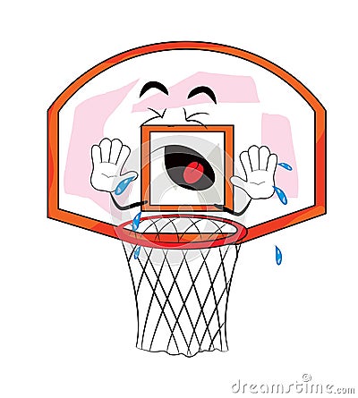 Crying Basketball Hoop Cartoon | CartoonDealer.com #49244594