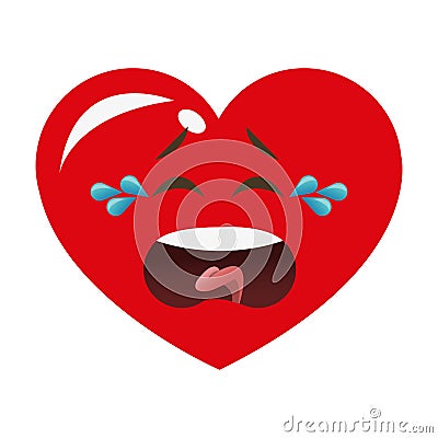 Crying Heart Cartoon Icon Stock Illustration - Image: 74113597