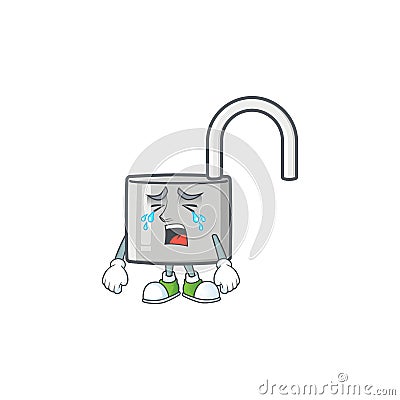 Crying Silver Unlock Key For Security Private Vector Illustration ...