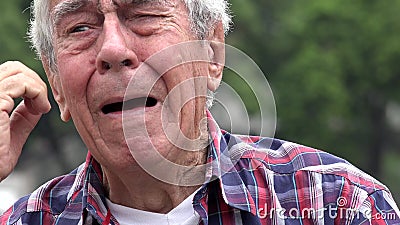 Crying and Upset Old Man stock video. Video of people - 65735563