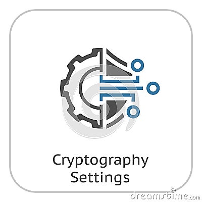 Cryptography Settings Icon. Vector Illustration | CartoonDealer.com ...