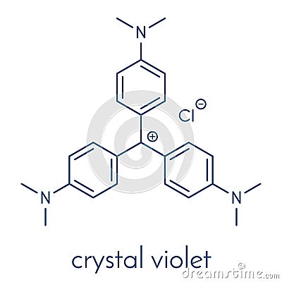 Crystal Gentian Violet Molecule. Dye Used In Gram Staining Of Bacteria ...