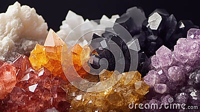 Crystallization Patterns Of Various Salts Creating Dendritic Growth ...