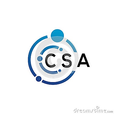 CSA Letter Logo Design On White Background. CSA Creative Initials ...