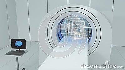 CT Machine with White Background,flowing Lines,3d Rendering Stock Video ...