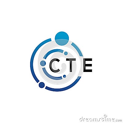 CTE Letter Logo Design On White Background. CTE Creative Initials ...