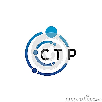 CTP Letter Logo Design On White Background. CTP Creative Initials ...