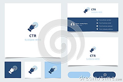 Ctr Logo Design With Editable Slogan. Branding Book And Business Card ...