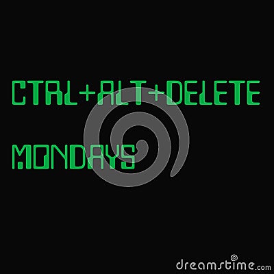 Ctrl+Alt+Delete Mondays Stock Illustration | CartoonDealer.com #303251248