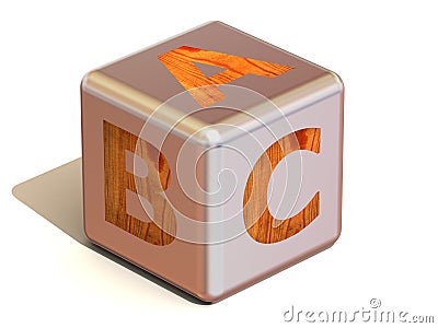 Cube With ABC. Alphabet. Stock Illustration | CartoonDealer.com #4033087