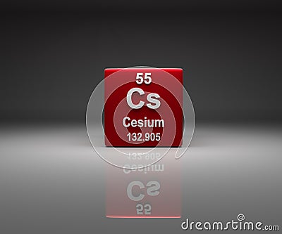 Cube With Cesium Number 55 Periodic Table Stock Photo | CartoonDealer ...