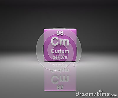 Cube With Curium Number 96 Periodic Table Royalty-Free Stock ...